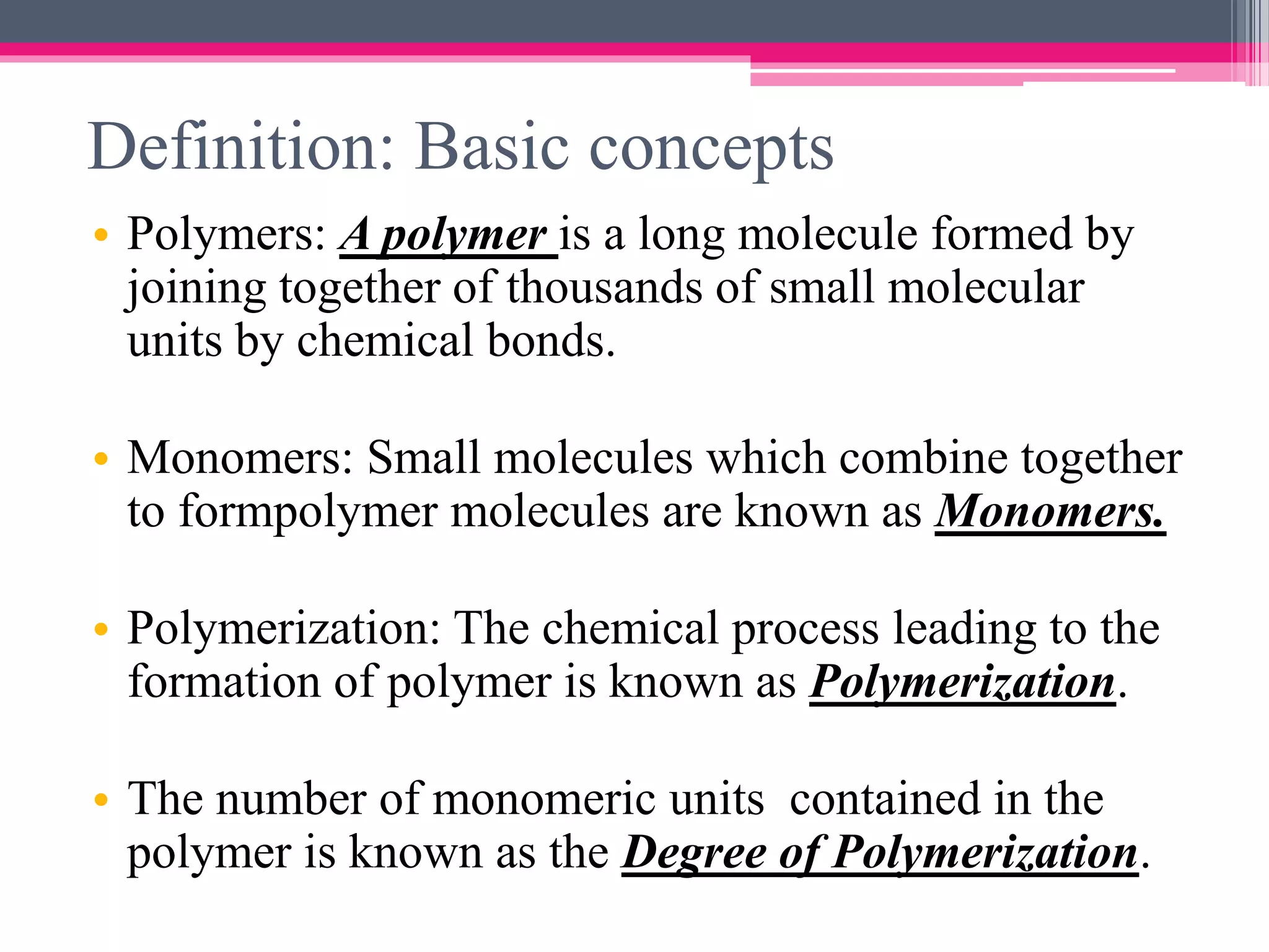 B.tech. ii engineering chemistry unit 3 C polymerisation | PPTX