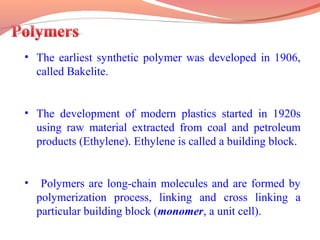 B.tech. ii engineering chemistry unit 3 D plastics | PPT