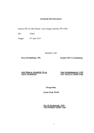 B. lembar pengesahan | DOCX