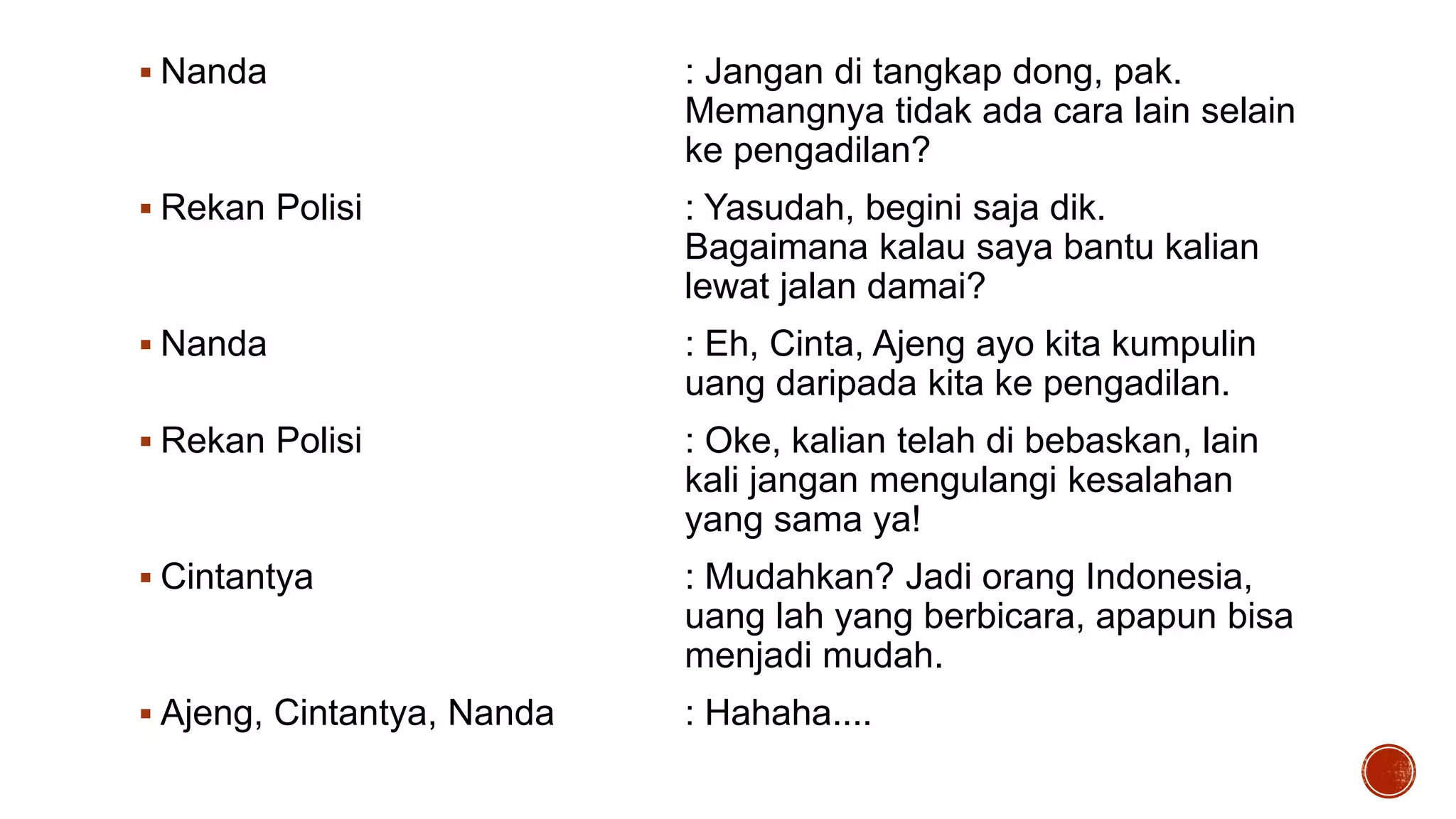 Presentasi Teks Anekdot; Dialog Anekdot | PPT