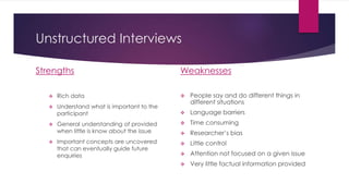 structured and unstructured interview | PPTX