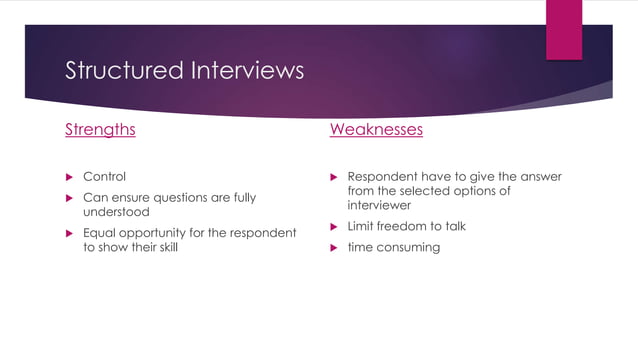 structured and unstructured interview | PPTX | Science