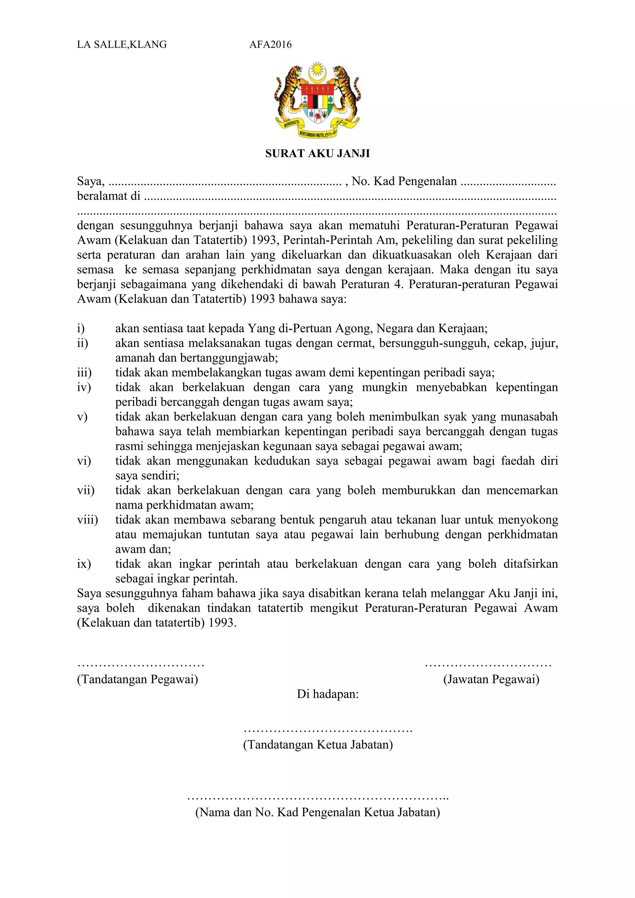 B.surat aku janji | DOC