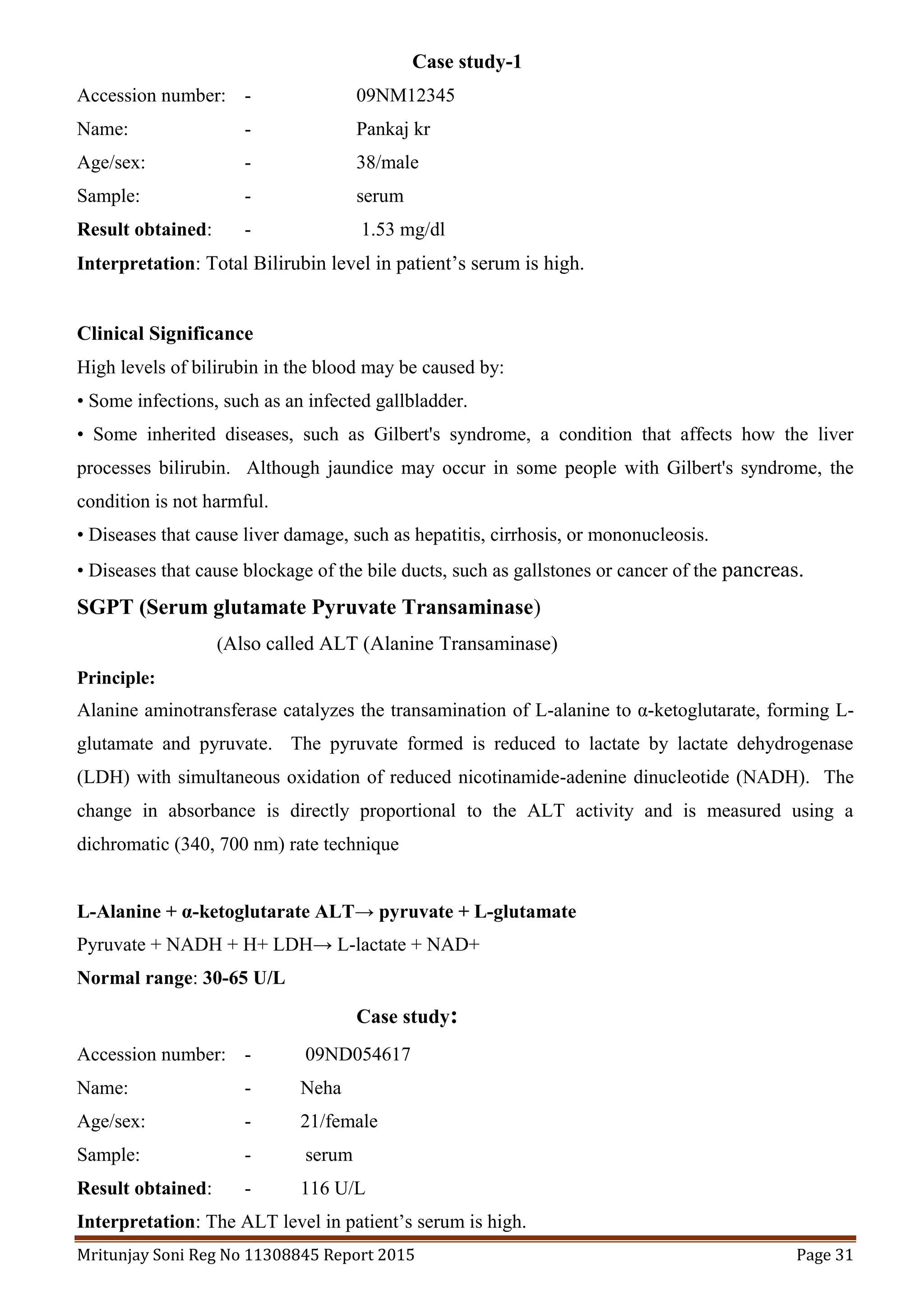 B.sc in medical lab sciene internship report(SRL) from mritunjay Soni | PDF