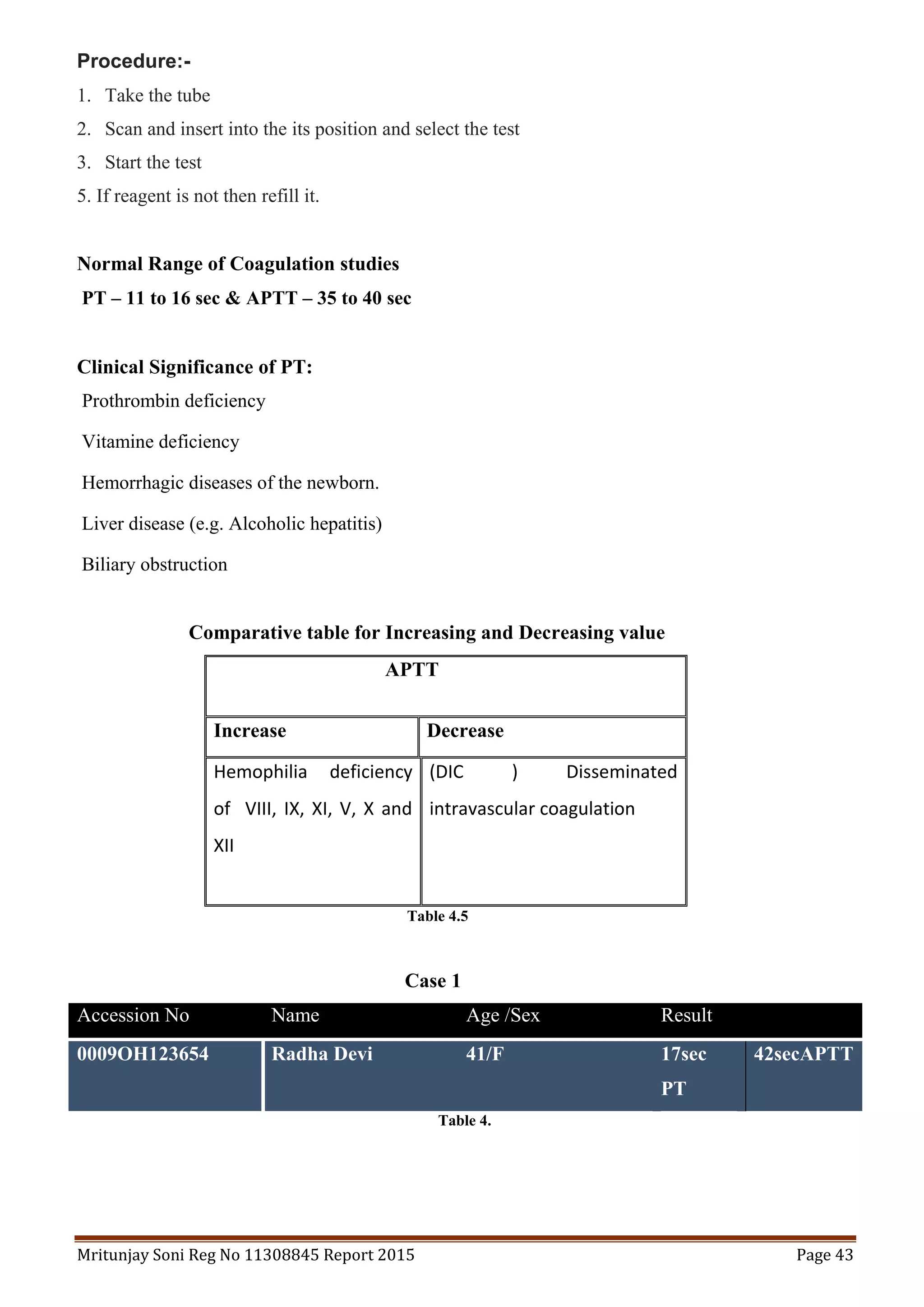 B.sc in medical lab sciene internship report(SRL) from mritunjay Soni | PDF