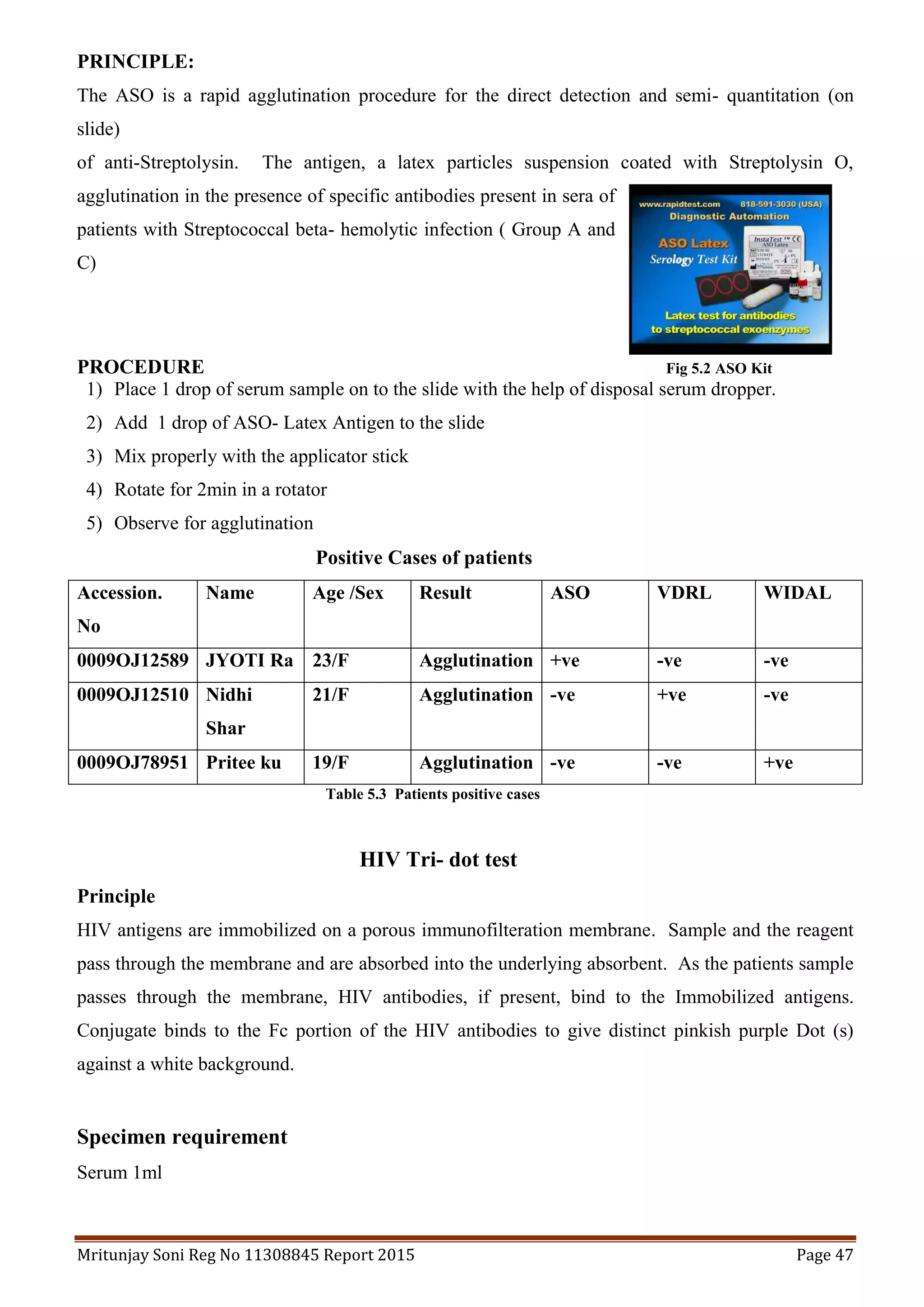 B.sc in medical lab sciene internship report(SRL) from mritunjay Soni | PDF