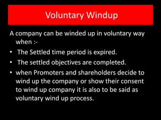 Winding Up of Companies According to Companies Ordinance 1984 | PPTX