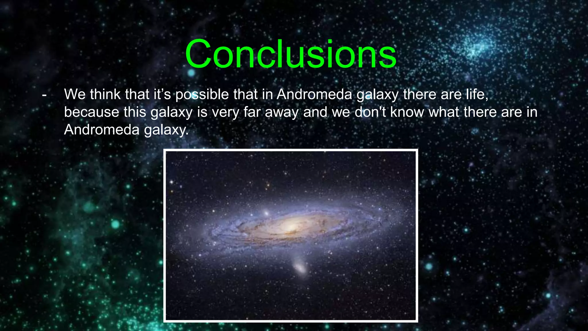 B. Andromeda galaxy | PPTX