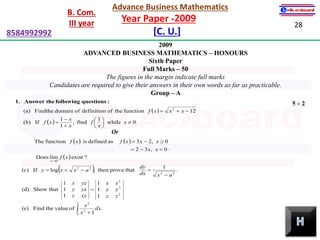 B. com. questions paper 2009 2016 | PPT