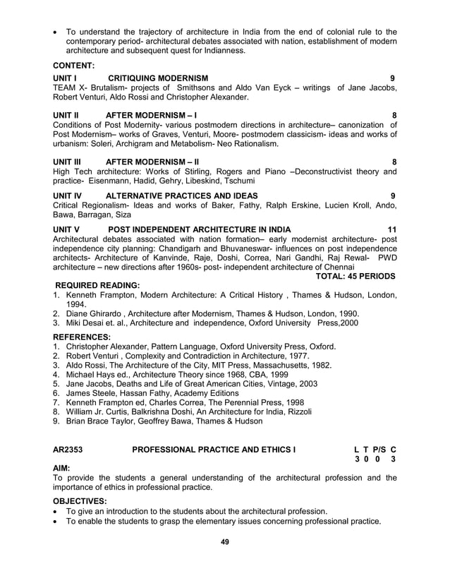 B.arch regulation & syllabus 2011 batch | PDF | Undergraduate Education ...