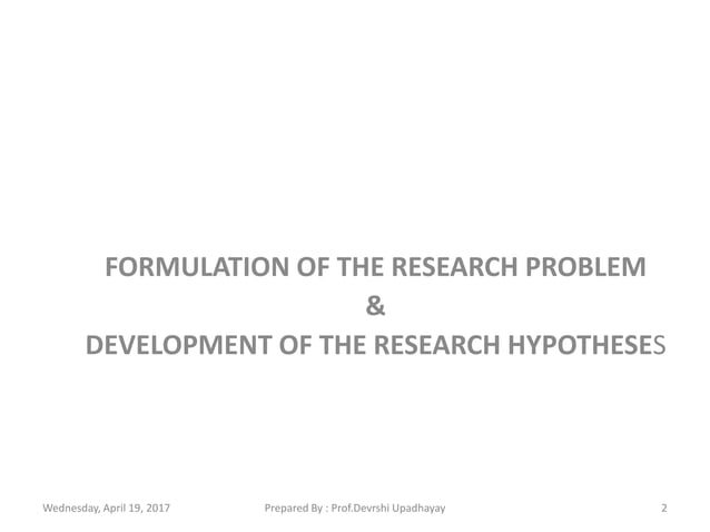 formulation of the research problem | PPT
