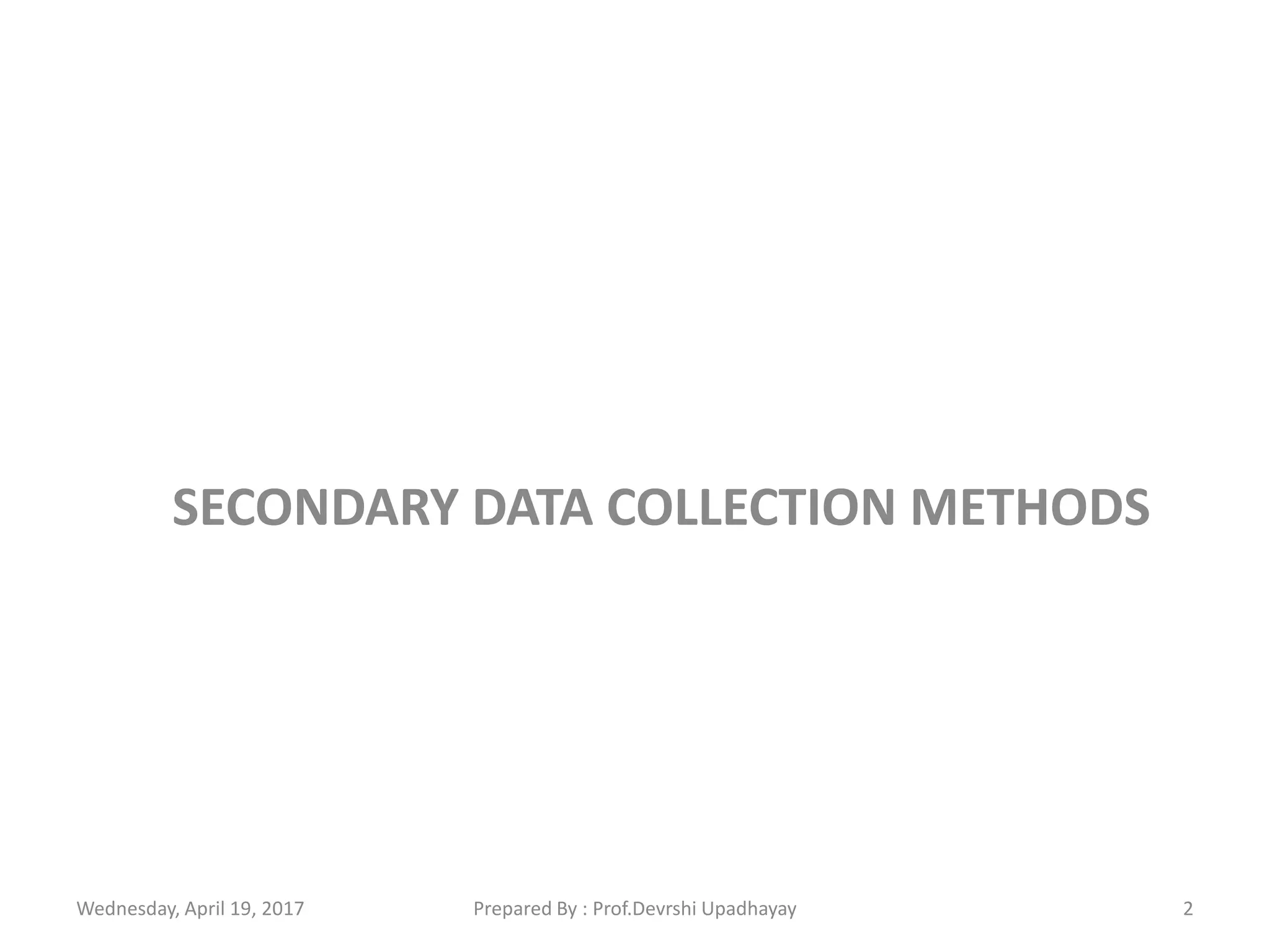 Secondary Data Collection Methods Pptx Computing Technology