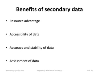 secondary data collection methods | PPTX