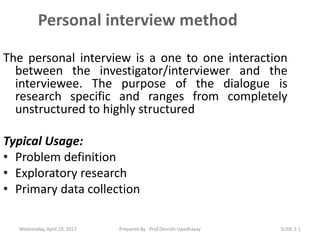 qualitative methods of data collection | PPTX