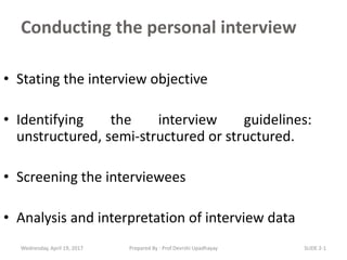 qualitative methods of data collection | PPTX