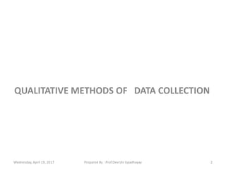 qualitative methods of data collection | PPTX | Technology & Computing