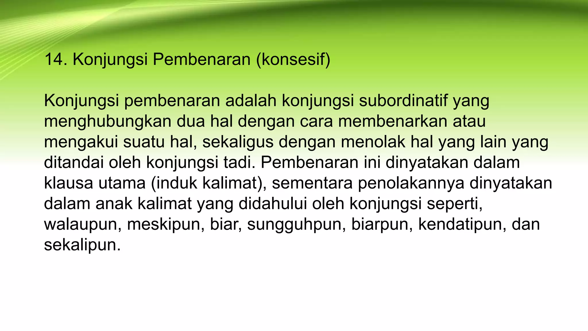 pengertian konjungsi dan macamnya | PPTX