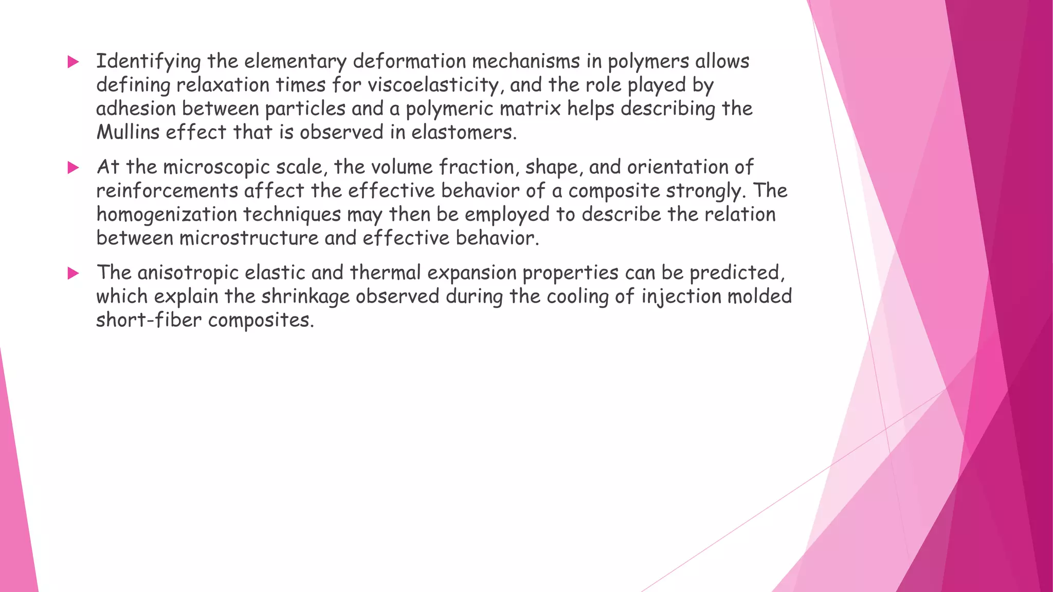 mechanical models of polymer behavior | PPTX