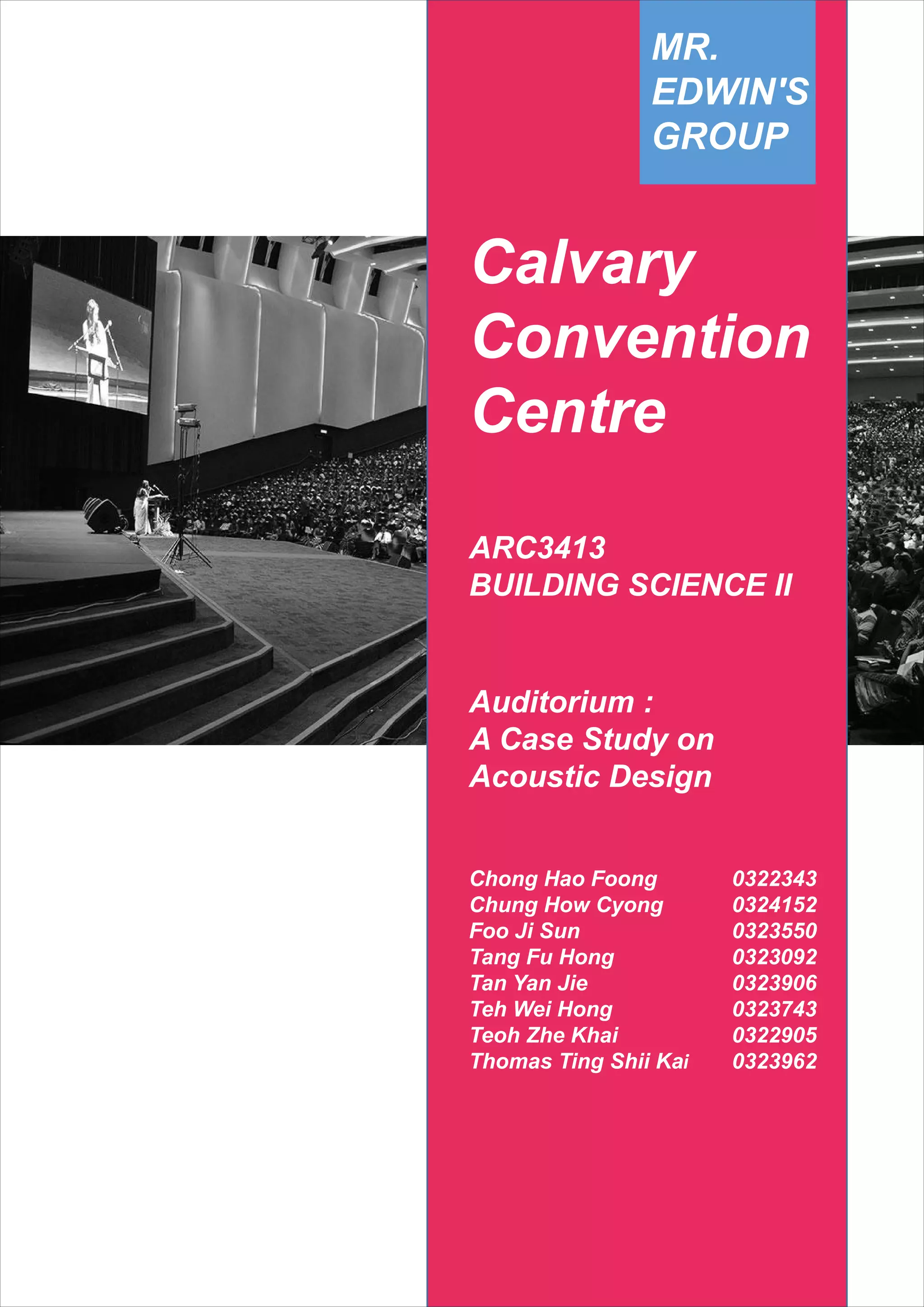 Auditorium: A Case Study on Acoustic Design Report | PDF