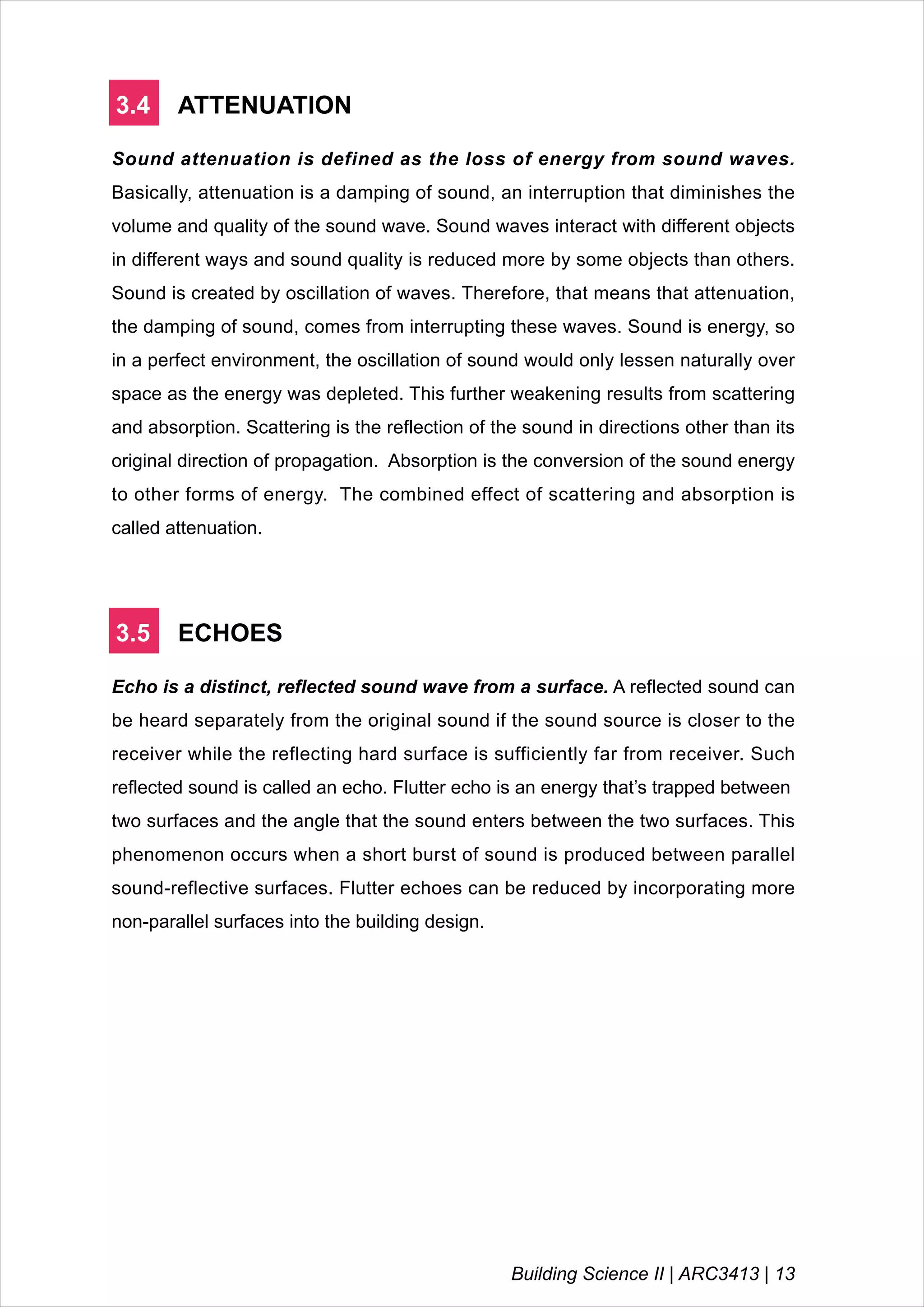 Auditorium: A Case Study on Acoustic Design Report | PDF