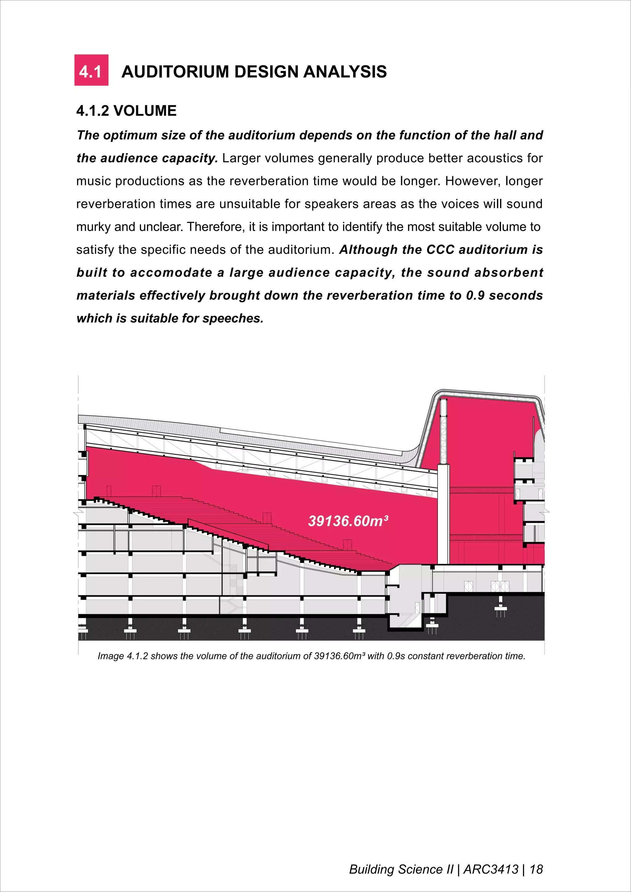 Auditorium: A Case Study on Acoustic Design Report | PDF