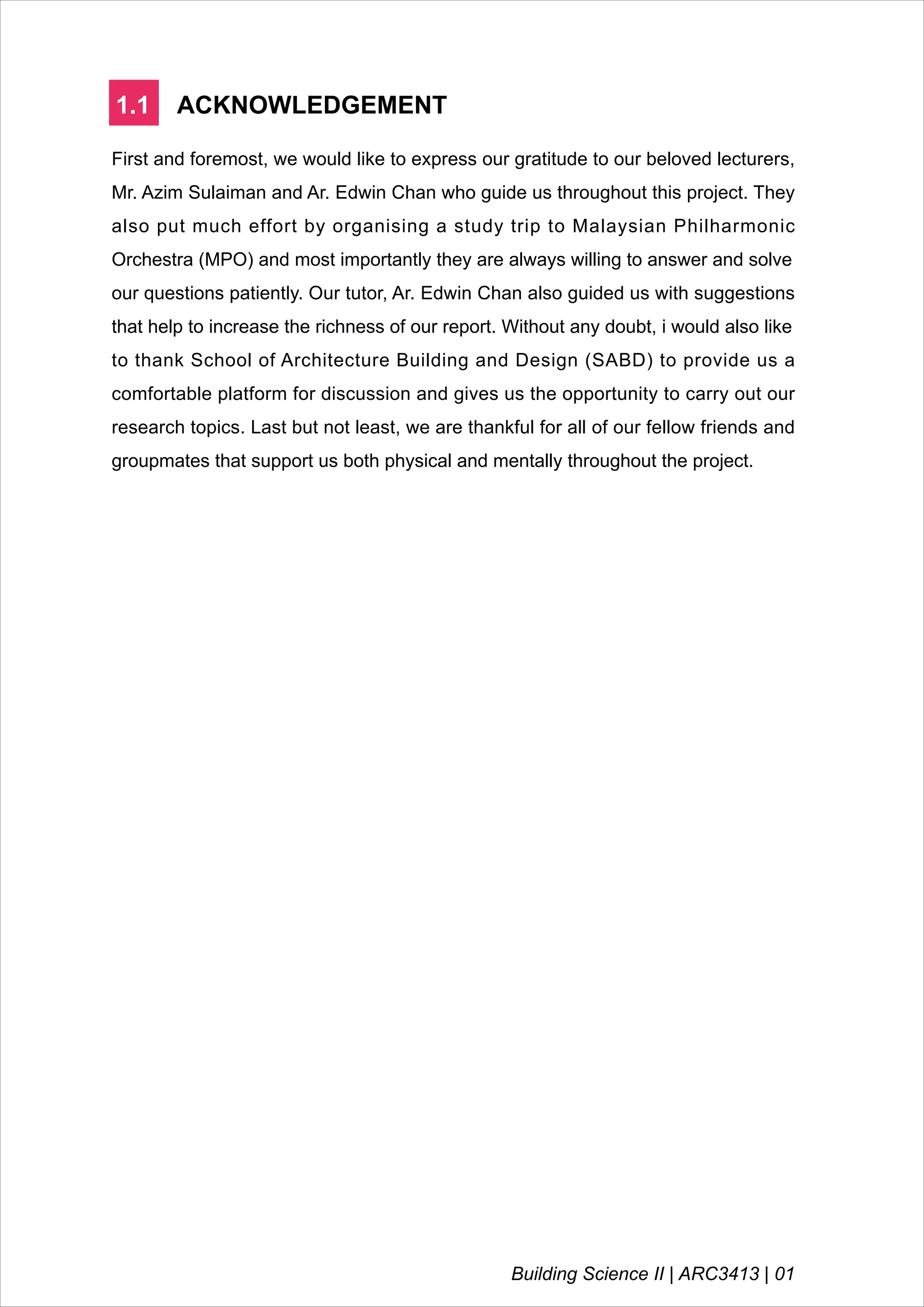 Auditorium: A Case Study on Acoustic Design Report | PDF