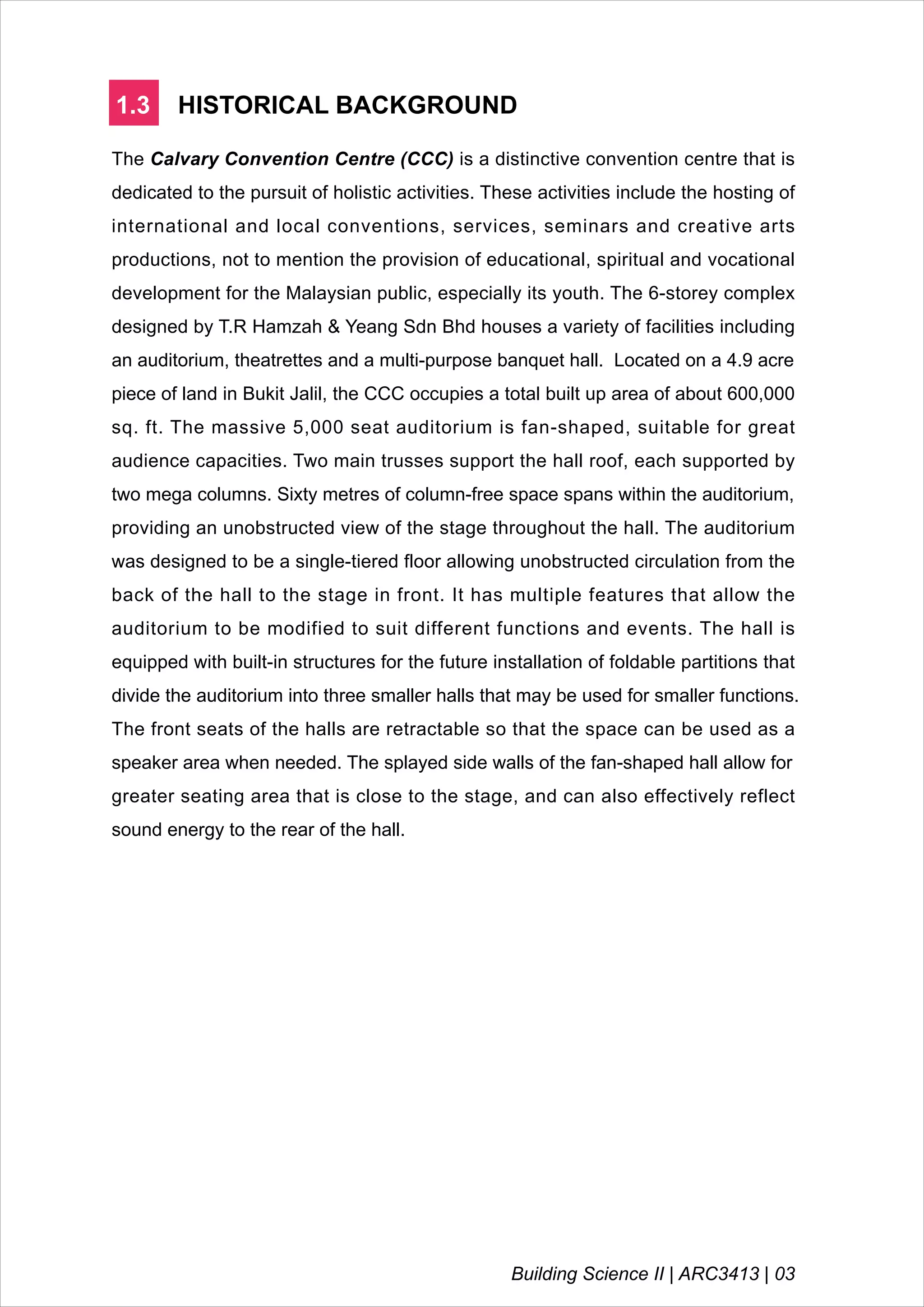 Auditorium: A Case Study on Acoustic Design Report | PDF