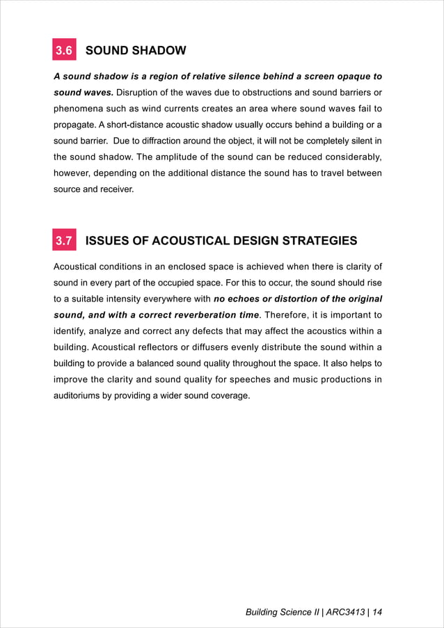 Auditorium: A Case Study on Acoustic Design Report | PDF