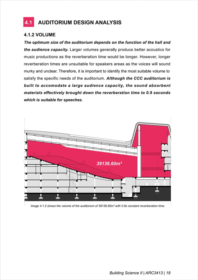 Auditorium: A Case Study on Acoustic Design Report | PDF