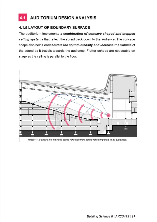 Auditorium: A Case Study on Acoustic Design Report | PDF