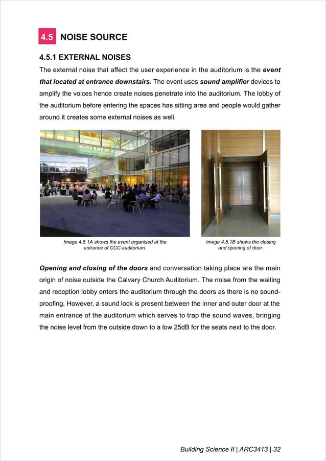 Auditorium: A Case Study on Acoustic Design Report | PDF