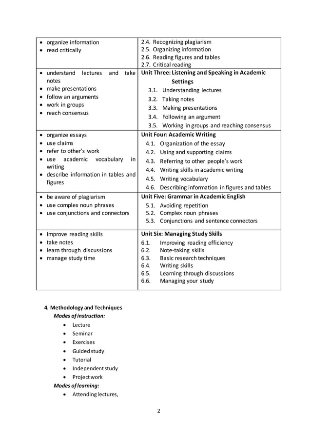 B.ed. 3rd sem study skills in english for academic purposes | DOCX ...