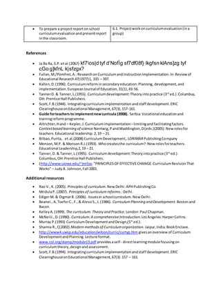 B.ed. 7th sem introduction to curriculum syllabus | PDF