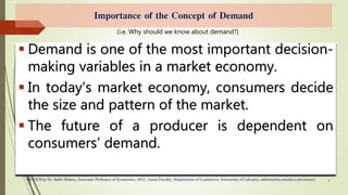 B.Com Semester 1 Lecture-1 Demand and Consumer Behaviour | PPTX