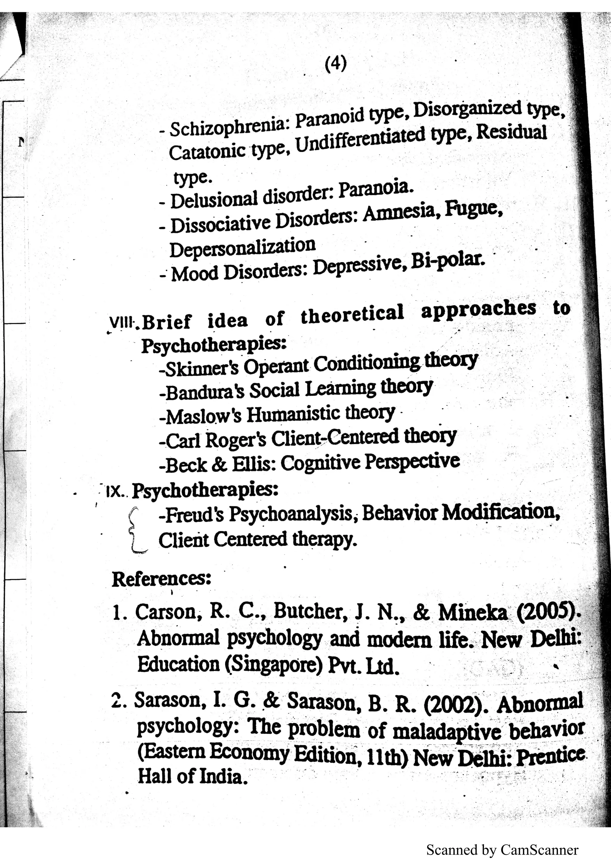 B.a. 2nd year lecture list | PDF