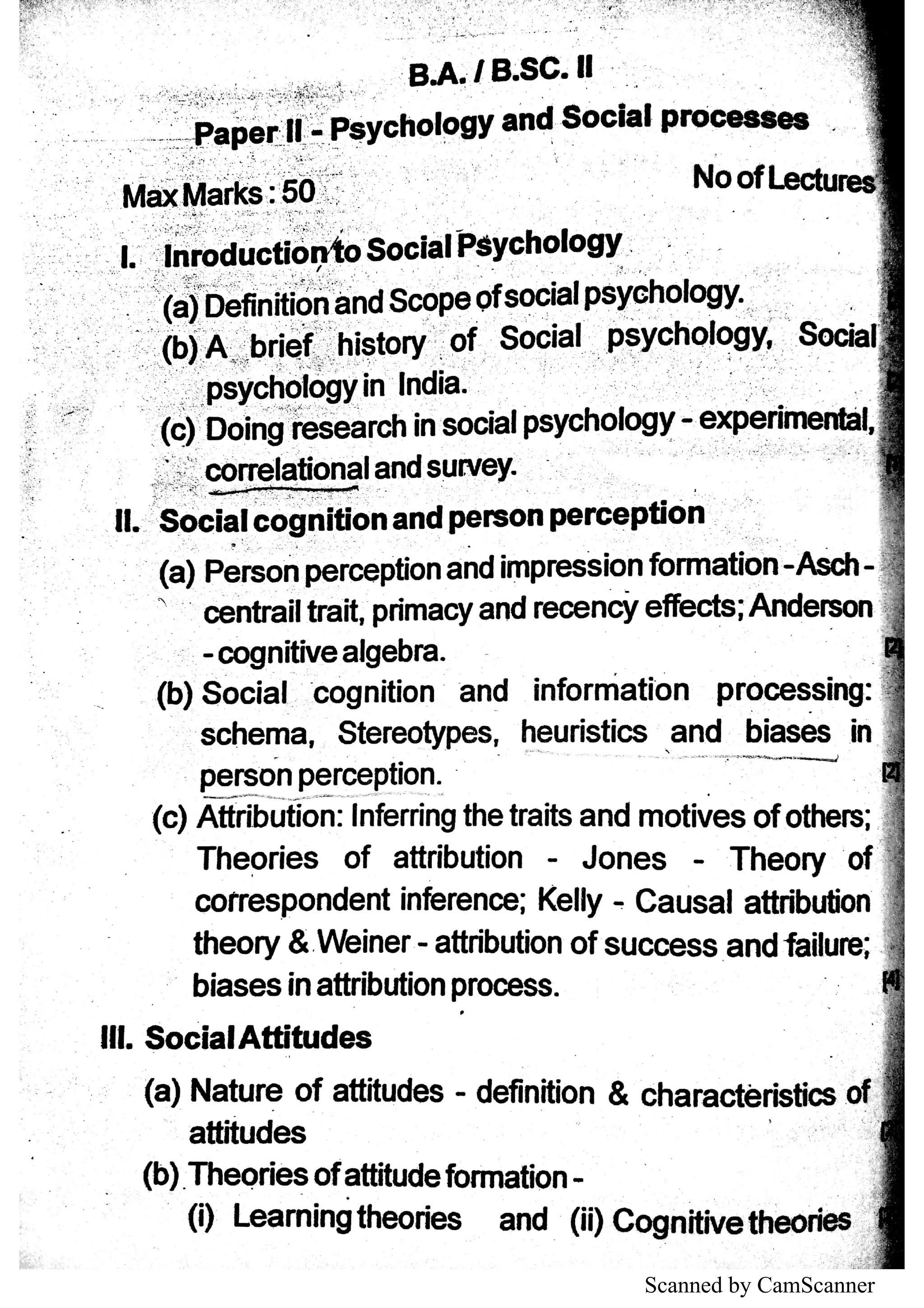 B.a. 2nd year lecture list | PDF