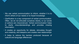 Verbal Communication and its significance | PPT