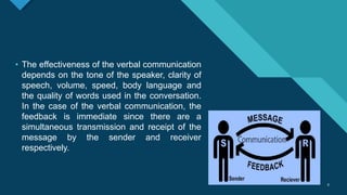 Verbal Communication and its significance | PPTX