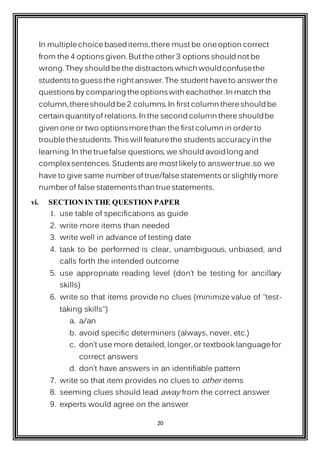test construction in mathematics | DOCX