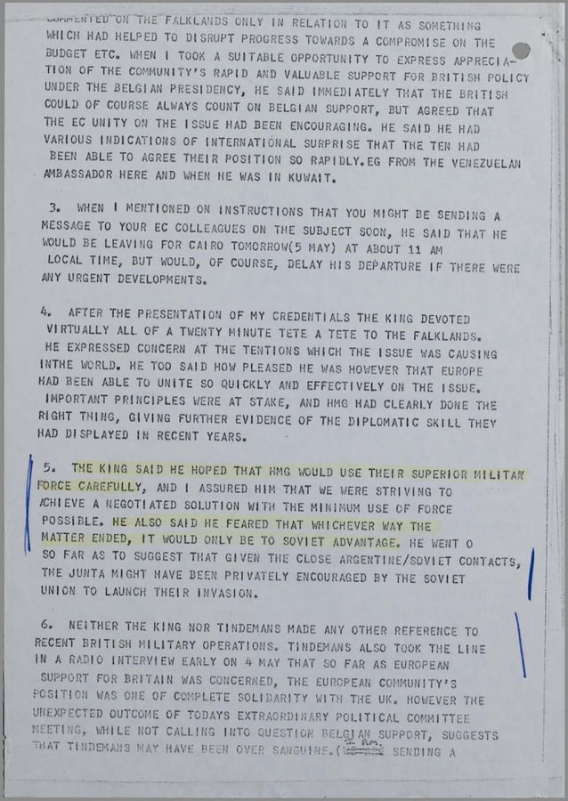 Boudewijn steunde Thatcher in Falklandoorlog | PDF