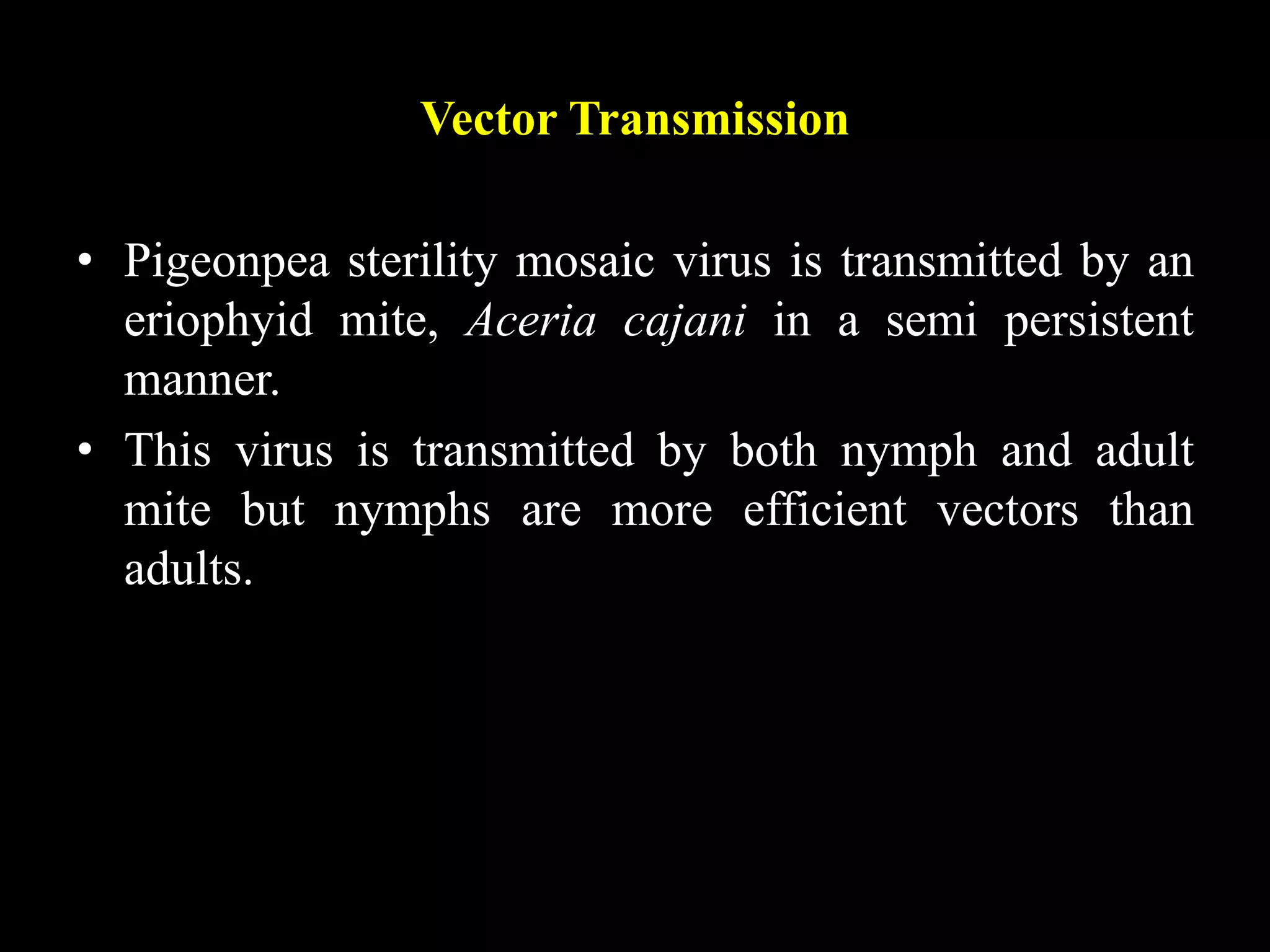 pigeon pea sterility mosaic virus | PPTX