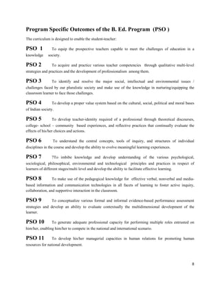 B.ed syllabus 3.7. 2019 | PDF