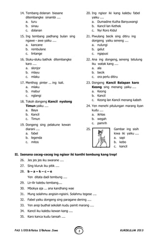 B. jawa kelas i | PDF