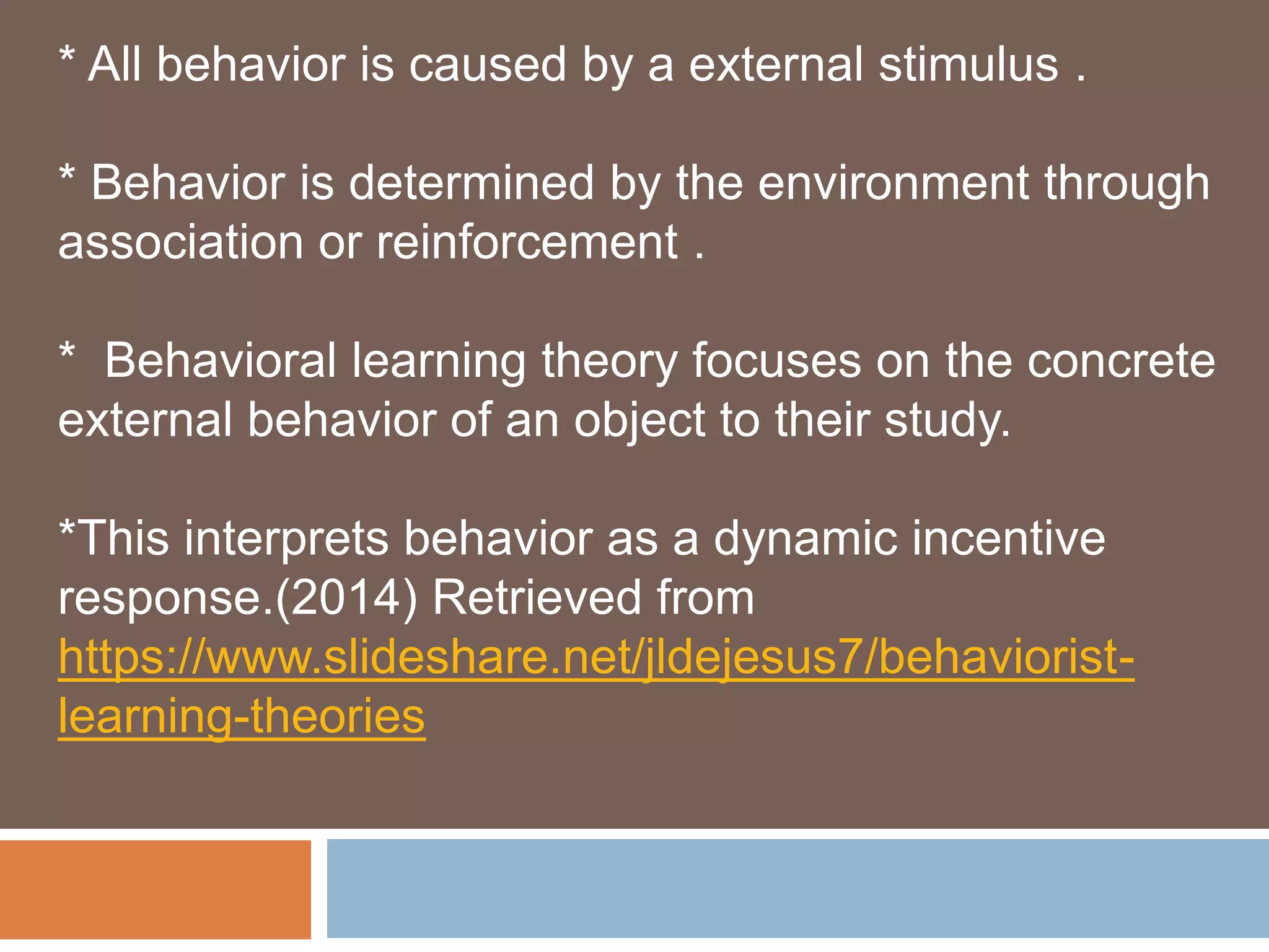 B.f.skinner behaviorist theory | PPTX