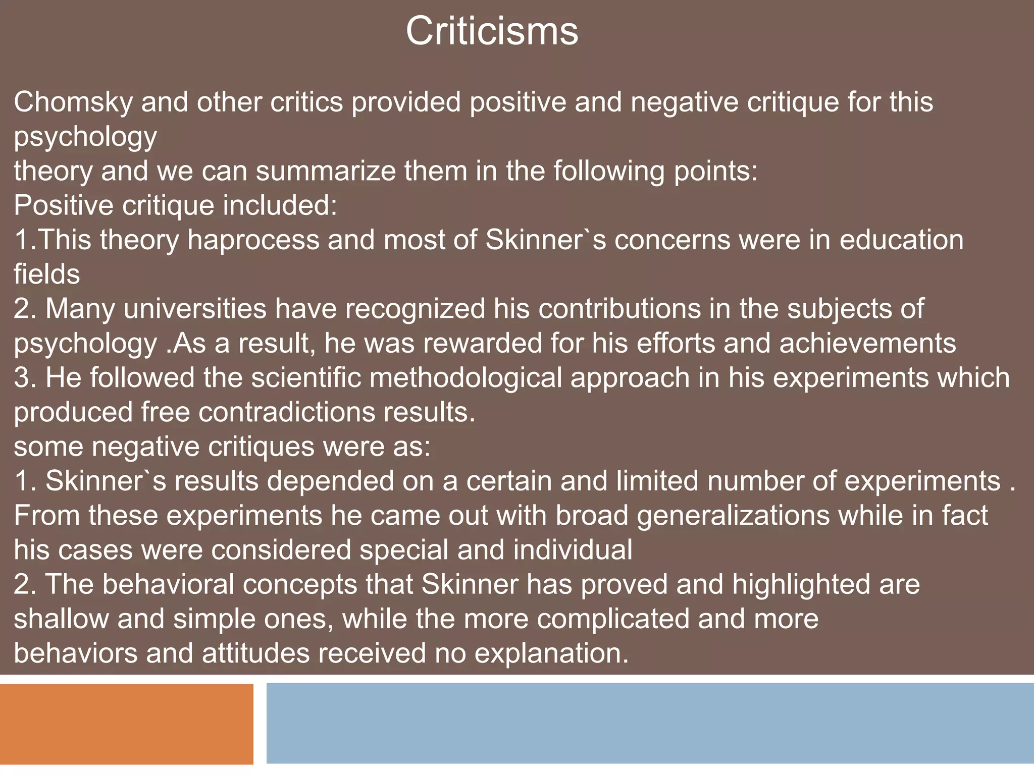 B.f.skinner behaviorist theory | PPTX