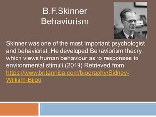 B.f.skinner behaviorist theory | PPTX