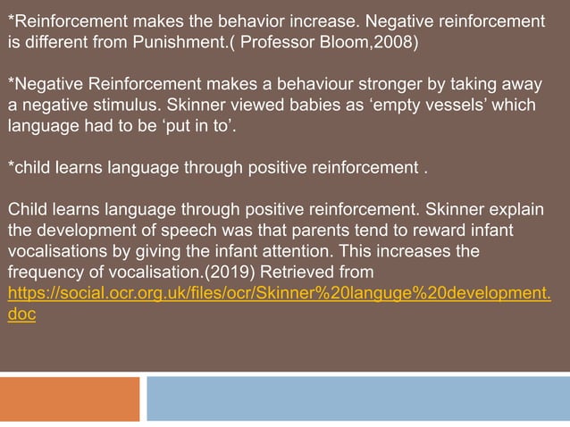 B.f.skinner behaviorist theory | PPTX | Science
