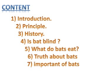 zoology seminar: Echolocation by Bat | PPTX