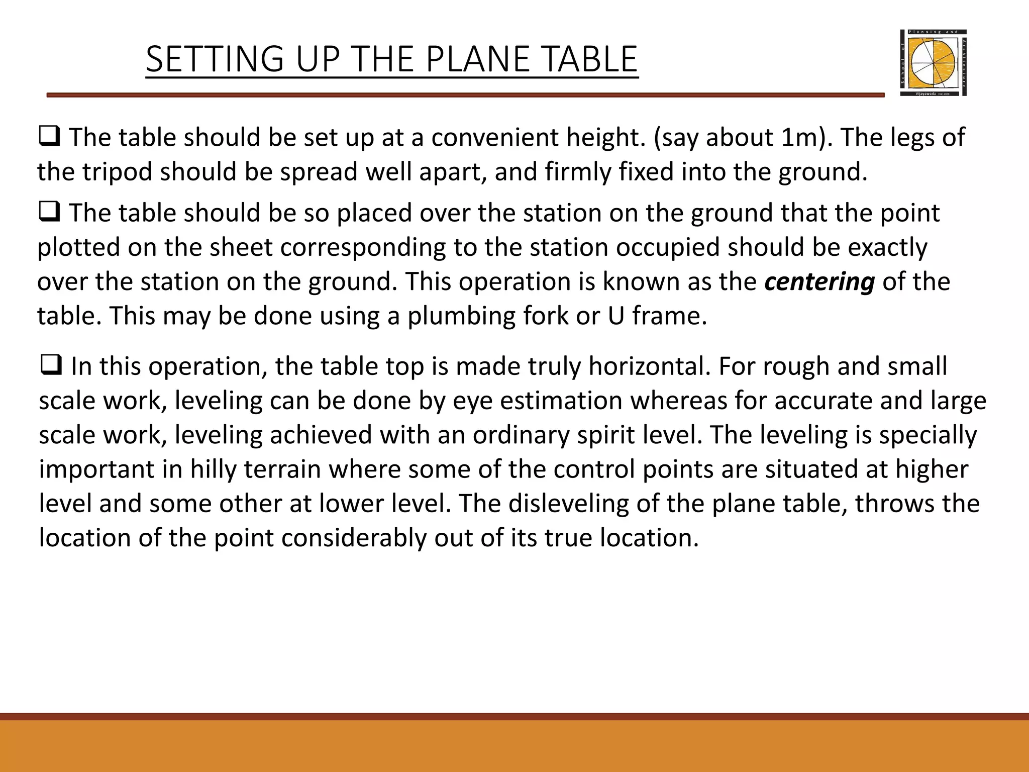 PLANE TABLE SURVEYING | PPTX