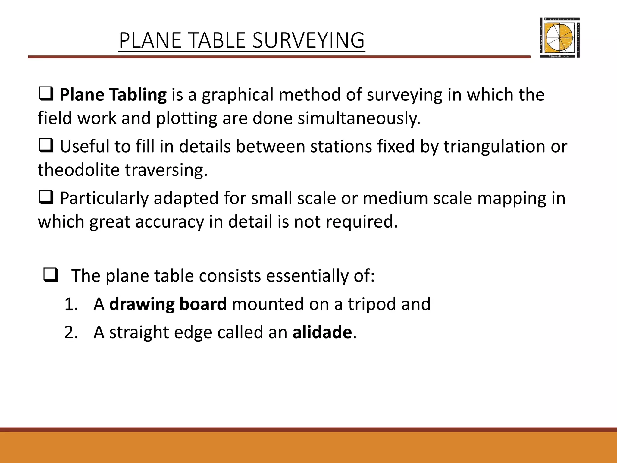 PLANE TABLE SURVEYING | PPTX